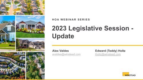 2023 Legislative Session Update - Winstead Attorneys
