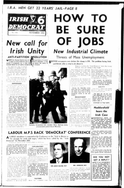Irish Democrat November 1958