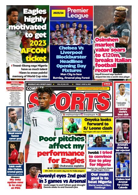 COMPLETE SPORTS - FRIDAY, JUNE 16, 2023