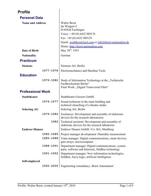 Profile - Borst Automation