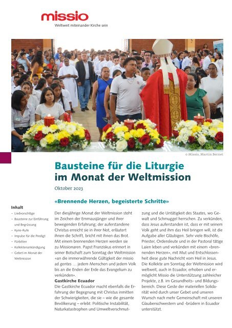 Messfeier im Monat der Weltmission 2023