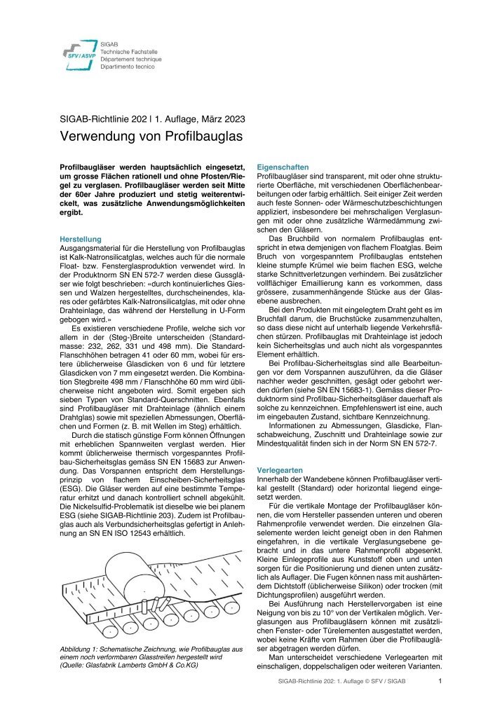 SIGAB-Richtlinie 002 «Sicherheit mit Glas - Anforderungen an Glasbauteile»