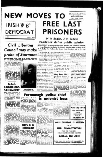 Irish Democrat May 1962