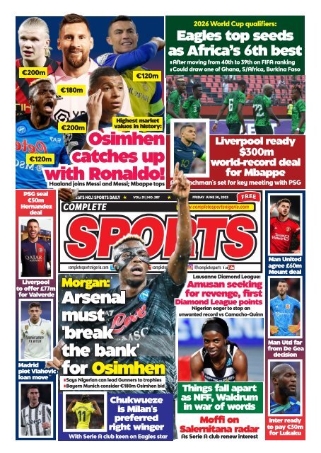 COMPLETE SPORTS - FRIDAY, JUNE 30, 2023