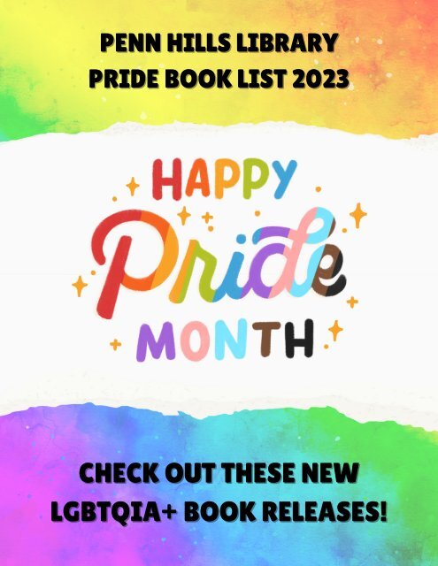PRIDE 2023 BOOK LIST PRIDE 2023 BOOK LIST