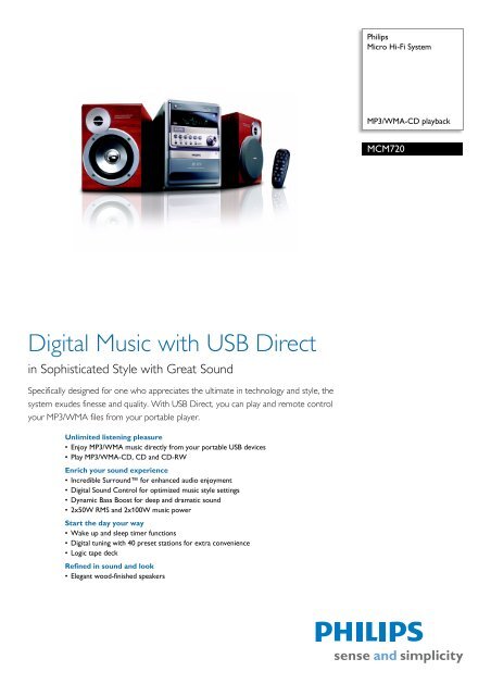 MCM720/12 Philips Micro Hi-Fi System