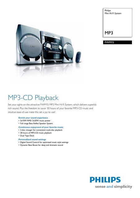 FWM15/22 Philips Mini Hi-Fi System