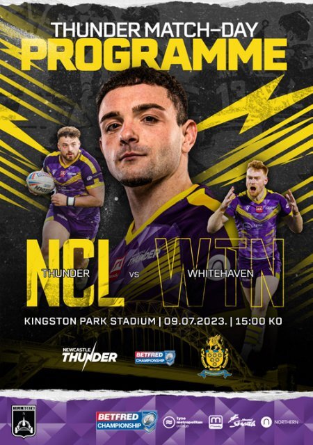 Newcastle Thunder vs Whitehaven RLFC Programme