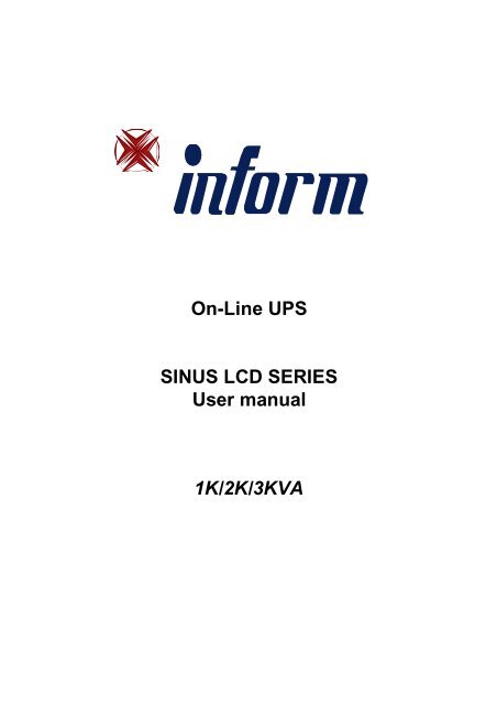 ONLINE UPS SYSTEMS - inform electronic