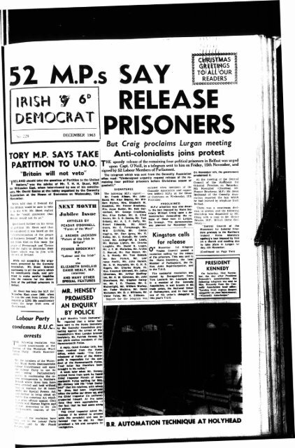 Irish Democrat December 1963