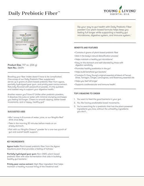 Daily Prebiotic Fiber PIP