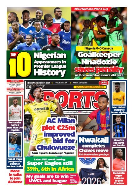 COMPLETE SPORTS - FRIDAY, JULY 21, 2023