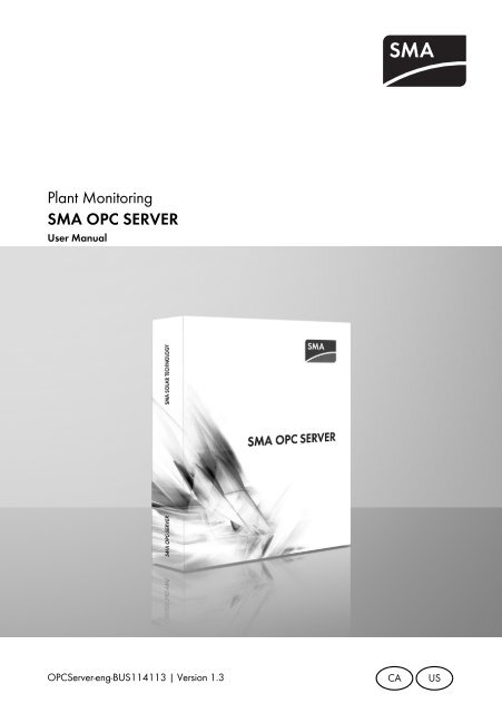 SMA OPC SERVER - User Manual