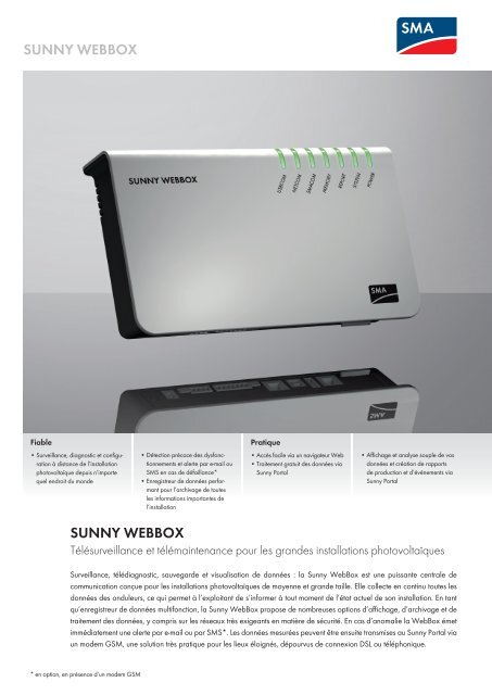 Sunny WebBox - SMA Solar Technology AG