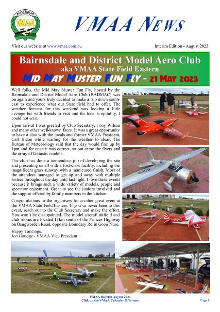 VMAA Bulletin Interim Edition August 2023