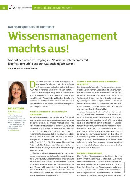 Wissensmanagement machts aus!