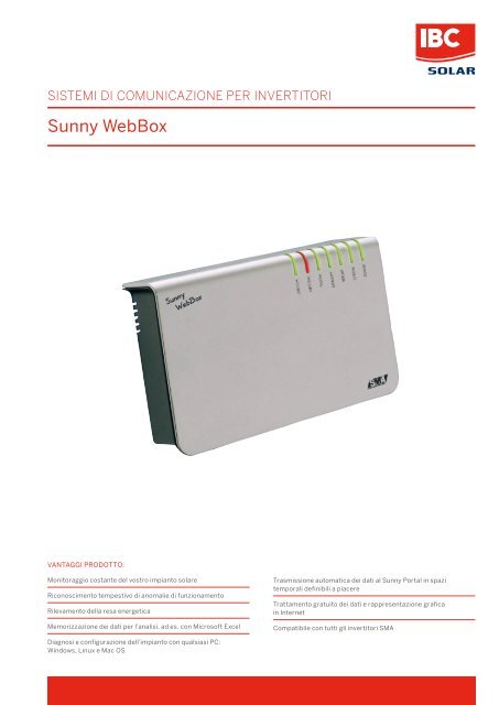 Sunny WebBox - IBC Solar