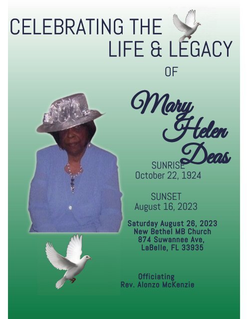 Mary Deas Memorial Program