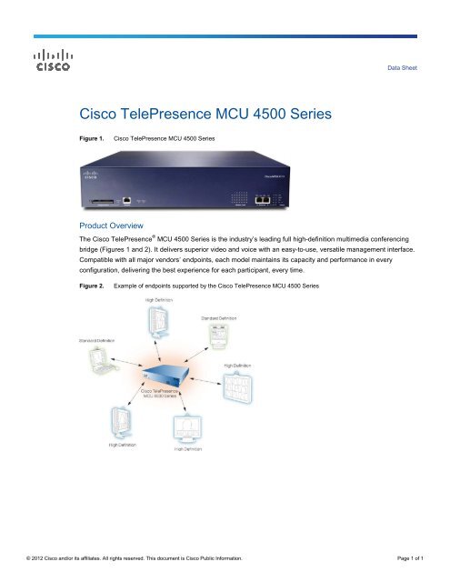 Cisco TelePresence MCU 4500 Series - MVC
