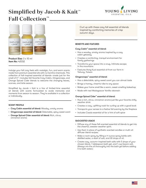 Simplified by Jacob + Kait Fall Collection Product Information Page