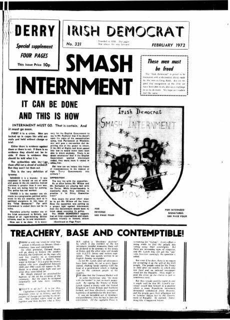 Irish Democrat February 1972