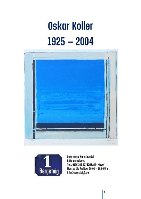 Oskar Koller Katalog