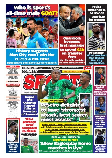 Complete Sports Tuesday Sep 12 2023