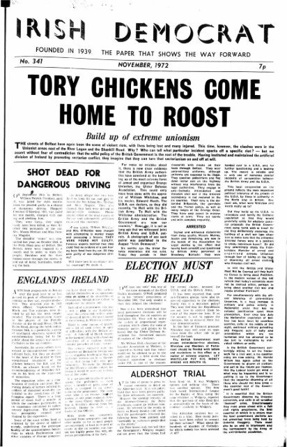 Irish Democrat November 1972