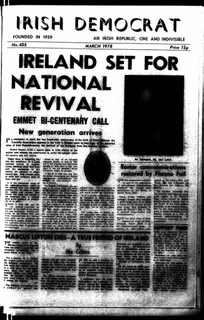 Irish Democrat March 1978