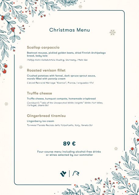 Christmas menu 2023 ENG