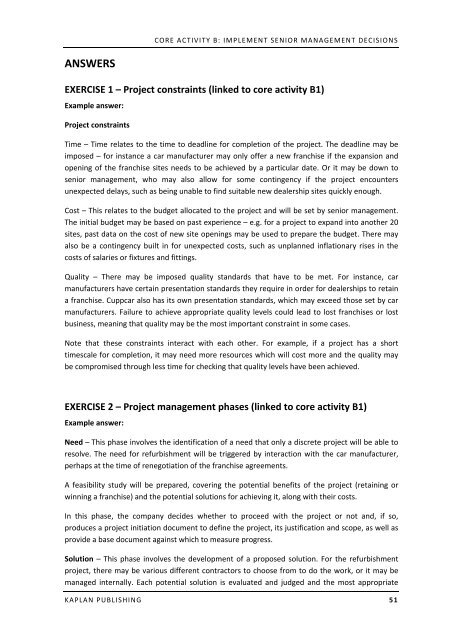 CIMA MCS N23F24 - Solutions Activity B