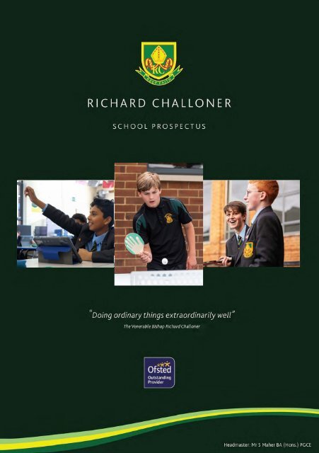 Richard Challoner School Prospectus 2025