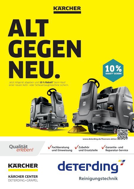 KÄRCHER Aktion Handgeführte Bodenreinigungsmaschinen bei Deterding