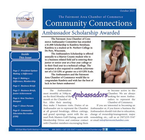 October 2023 Newsletter - Community Connections