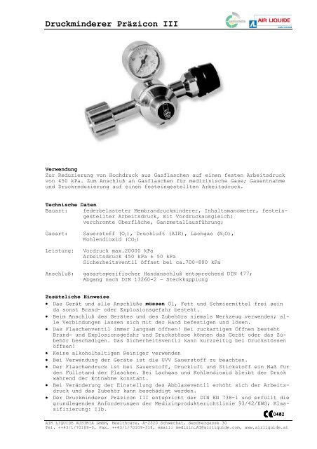 Druckminderer Pr