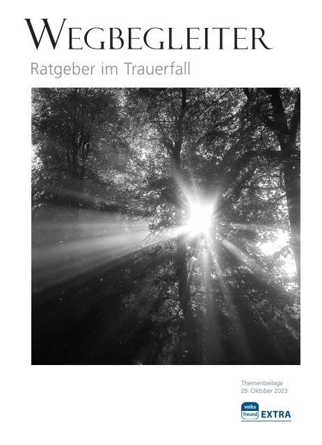 Wegbegleiter - Ratgeber im Trauerfall - Oktober 2023