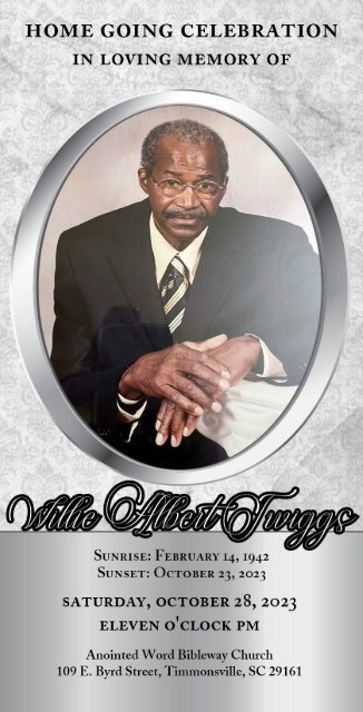 Wille Twiggs memorial program