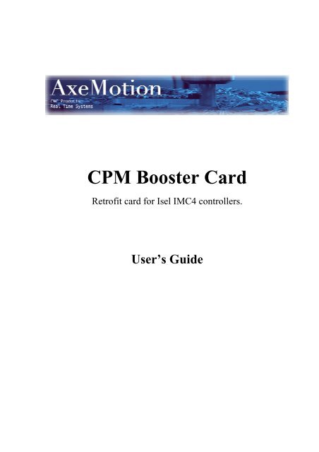 CPM Booster Card - AxeMotion CNC Controller