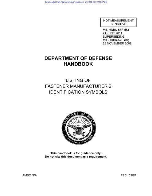 Department of Defense Handbook (MIL-HDBK-57F) - efcog