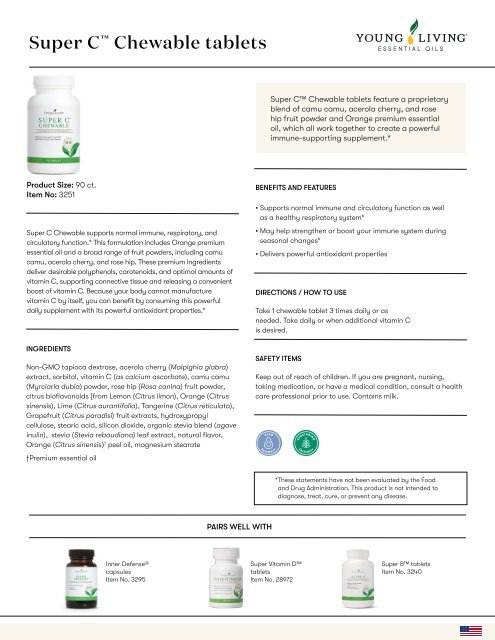 Super C Chewable tablets PIP