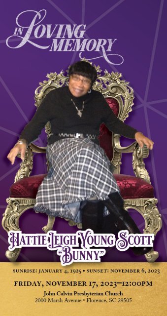 Hattie Scott Memorial Program