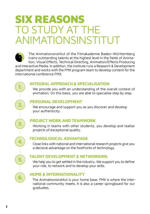Animationsinstitut Brochure 2023