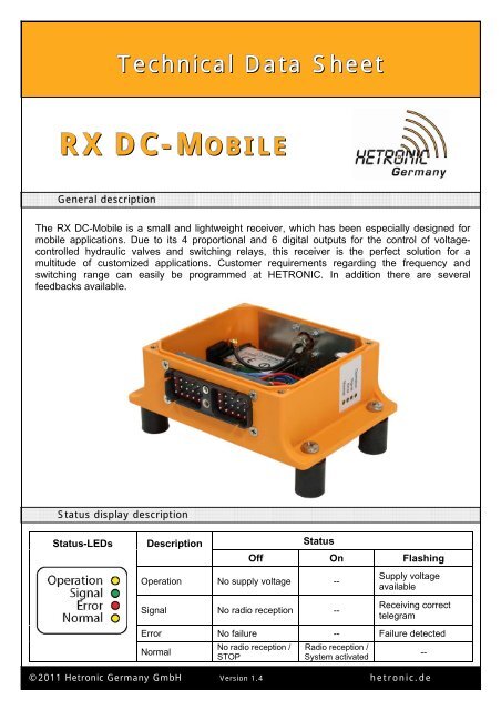 RX DC-MOBILE - HETRONIC Germany