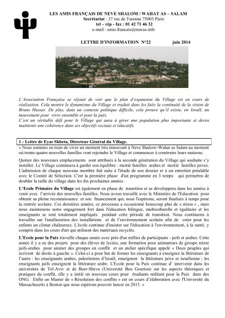 lettre d'info n°22