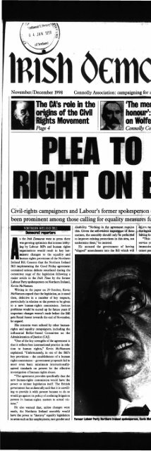 Irish Democrat November December 1998