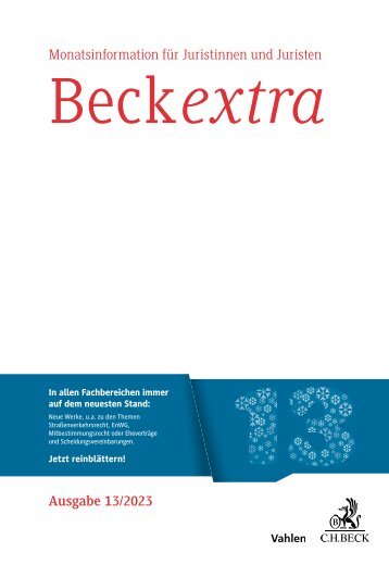 Neuerscheinungen C.H.BECK und beck-online