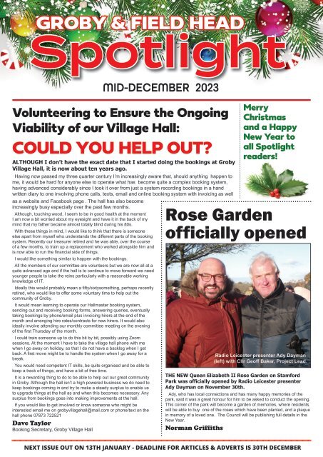 DECEMBER 2023 GROBY SPOTLIGHT MAGAZINE online