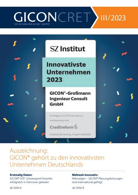 GICONcret III/2023 - Das Kundenmagazin der GICON