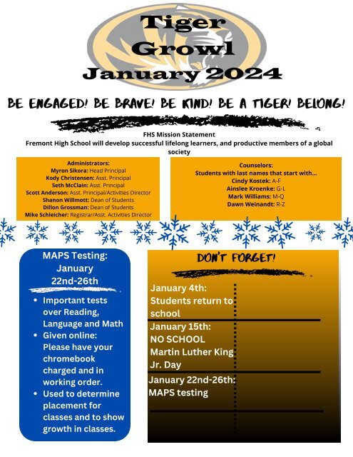 January 2024 Tiger Growl