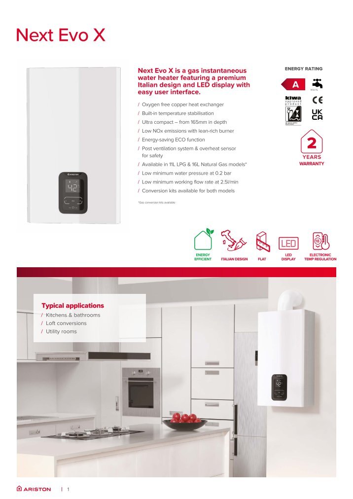 Ariston UK - Product Range Catalogue